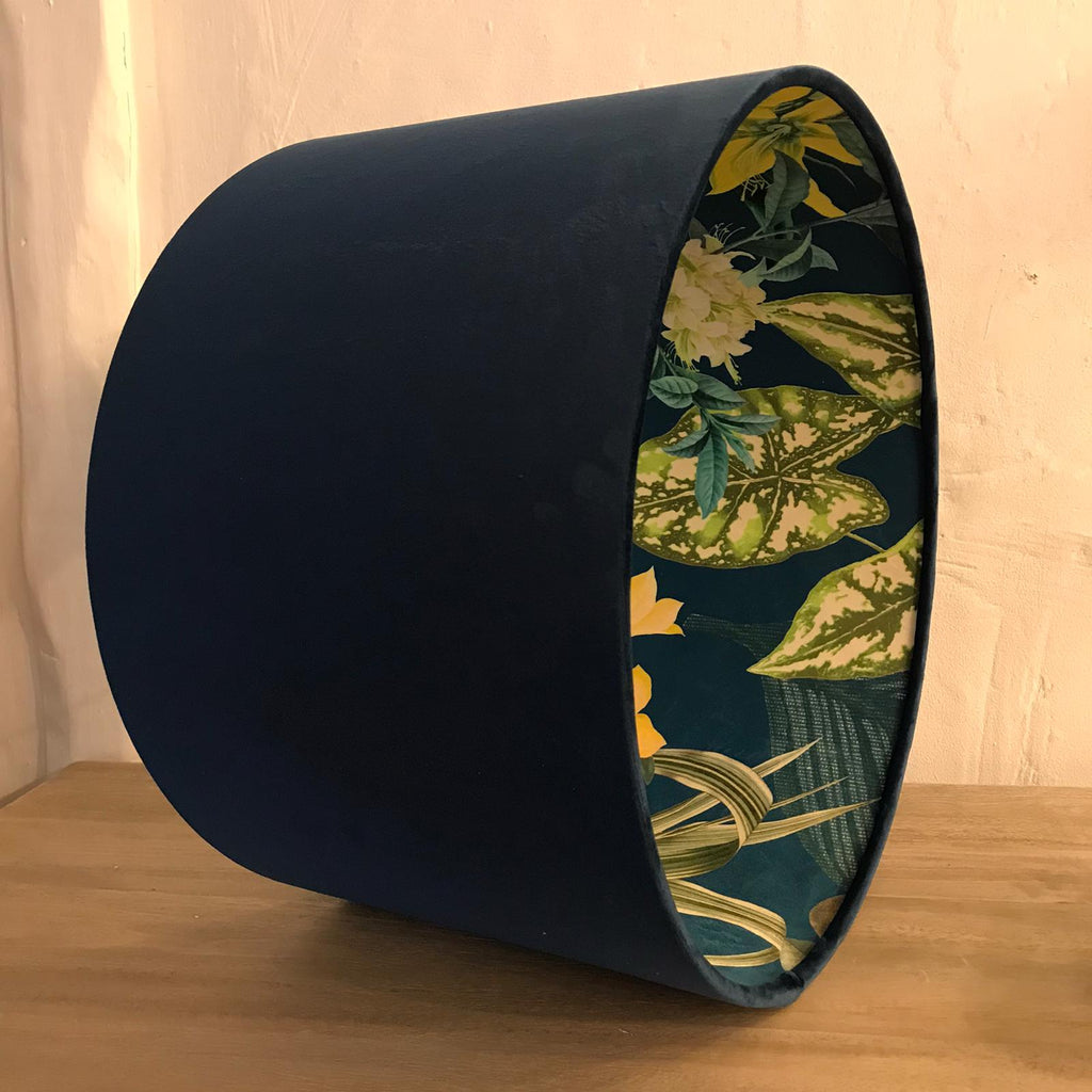 Blue Velvet Shade with Tropical Jungle Inner – From Loft to Loved